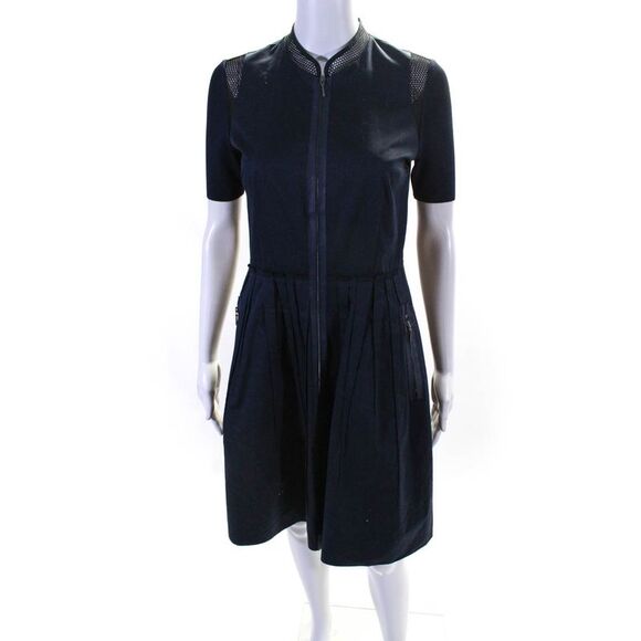 Elie Tahari | Dresses | Elie Tahari Womens Front Zip Short Sleeve ...